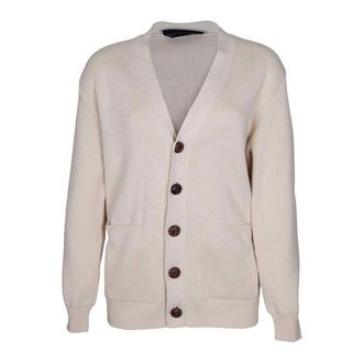 Golden Goose Beiger Baumwoll-Cardigan mit Doppelstern - - Knitwear - Damen - Beige - XS