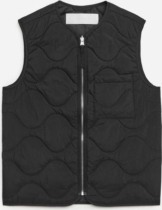 Arket Gesteppte 2-in-1-Liner-Weste -Schwarz