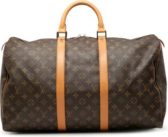 Louis Vuitton Weekender - Monogram Keepall 50 - Gr. unisize - in Braun - f&uuml;r Damen