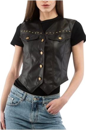 Moschino Femme, Vestes, Noir, Taille: 36 FR Gilet
