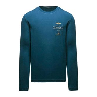Aeronautica Ts2470Uj00705 Langarm-T-Shirt - - Tops - Herren - Blau - 3XL