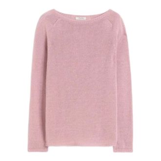 Max Mara Femme, Pulls, Rose, Taille: 36 FR Maglia in filato leggero di puro lino