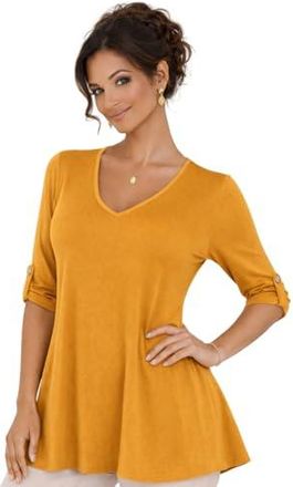 Eye Catch Plus - Tunique Basique col en V - Shellie - Femme - Grandes Tailles