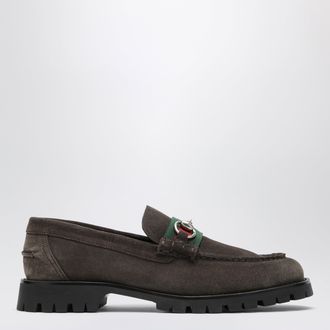 Gucci Dunkelbraune Wildleder-Loafer