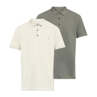 AllSaints Homme, Tops, Vert, Taille: L Reform Short Sleeve Polo 2-Pack