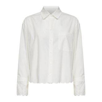 Max Mara Baumwollhemd mit Brusttasche - - Blouses & Shirts - Damen - Wei&szlig; - XS