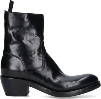Premiata Stiefel - Calf Leather Ankle Boots With Side Zip Closure And - Gr. 8_5 - in Schwarz - für Damen