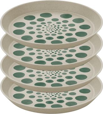 Koziol CONNECT PLATE MONSTERA DOTS 205 mm kleiner Teller 4er Set nature desert sand 1453700