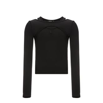 Misbhv Top manches longue avec d&eacute;coupe