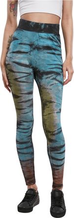 Urban Classics Ladies Cotton Tie Dye High Waist Leggings Black M