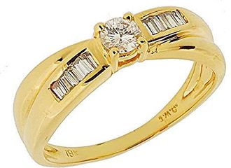 Orphelia Femme 18 carats (750/1000) Or jaune| Gold Rond Blanc Diamant