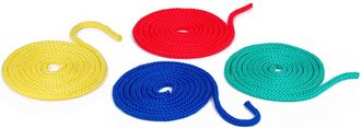 Sport-Thieme Gymnastikseile-Set 10 | Klassische Seile, Blau, Grün, Gelb, Rot | Intensiver Einsatz | Spring- und Gymnastikseil | Für Kinder, Erwachsene, Jugendliche