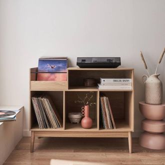 Sweeek Vintage-Möbel für Schallplatten mit Holzdekor - Sweeek