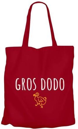 Fabulous Tote Bag Sac Shopping en Toile Rouge - Gros Dodo Blague Humour Animal Insomnie - 10 L