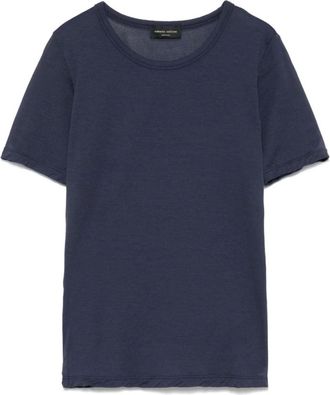 Roberto Collina Femme, Tops, Bleu, Taille: 42 FR T-shirt col rond