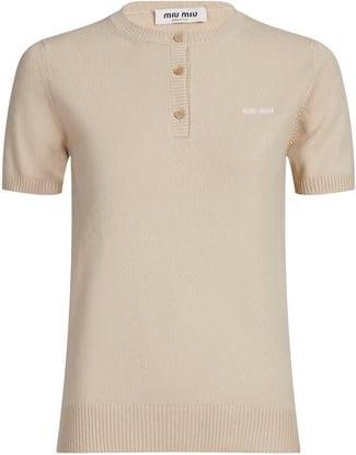 Miu Miu Top &agrave; col boutonn&eacute; en cachemire