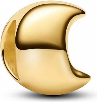 Pandora Moments Mond Mini-Charm mit 14k vergoldete Metalllegierung, Kompatibel Moments, 764516C00