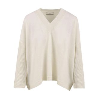 Akep V-Ausschnitt Oversize-Pullover - - Knitwear - Damen - Beige - S