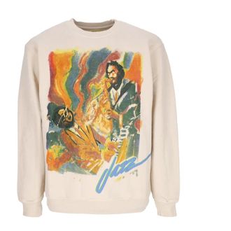 Market Jazz Night Crewneck Sweatshirt - - Sweatshirts & Hoodies - Herren - Beige - XL
