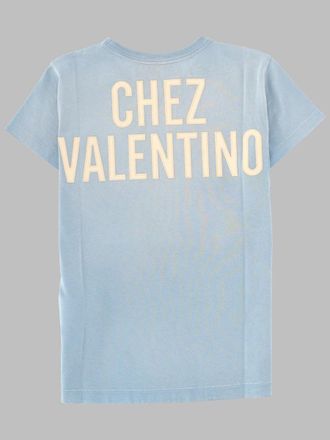 Valentino Printed Cotton T-Shirt - Blue