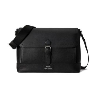 Polo Ralph Lauren Homme, Sacs, Noir, Taille: ONE Size Sac Messenger en Cuir