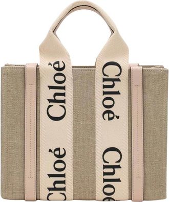 Chlo&eacute; Femme, Sacs, Beige, Taille: ONE Size Small Woody Tote