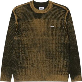 Obey Homme, Pulls, Multicolore, Taille: L Pull à Effet Spray