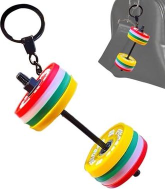 Generico Porte-clés en forme dhaltère, porte-clés amovible pour sac à main, sac à main, porte-monnaie, portefeuille, décoration de sac à main, A, Consulte la d