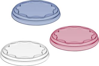 Koziol FRESH Mehrweg-Frischedeckel, wiederverwendbarer Beh&auml;lterdeckel, Joghurt-Becher Abdeckung, robust und auslaufsicher Deckel, 3er-Set, 3 Farben