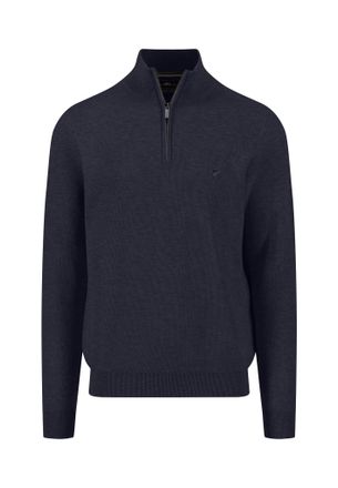 Fynch-Hatton Troyer aus Baumwolle mit Strukturstrick Navy/XXL