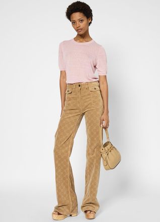 Gerard Darel Pull à manches courtes en lin mélangé - JAMY - Rose clair