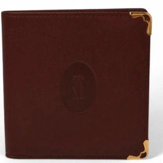 Cartier Portefeuille en cuir Pre-owned - Homme - Pre-owned - Rouge - Taille: ONE Size