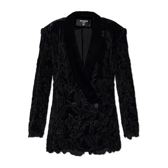 Balmain Femme, Vestes, Noir, Taille: 42 FR Blazer en velours