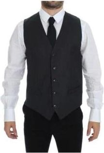 Dolce & Gabbana Homme, Costumes, Gris, Taille: M Gilet Formel en Laine Grise