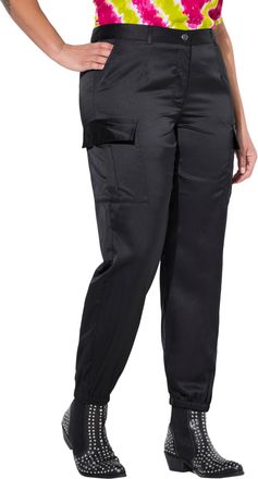 Angel Of Style Damen große Größen Übergrößen Plus Size Cargohose, Satin, 6 Taschen schwarz 56 839986100-56