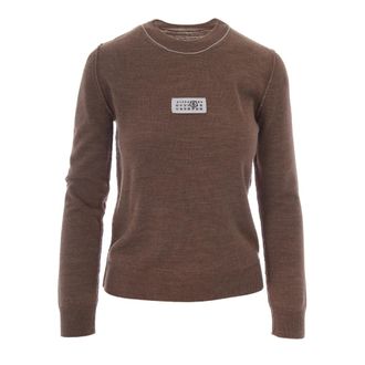Maison Margiela Rundhals-Strickpullover - - Knitwear - Damen - Braun - L