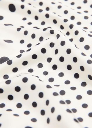 Mango Mouchoir satin&eacute; &agrave; pois &eacute;cru - Femme - Taille unique - MANGO