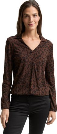 Tom Tailor Damen Langarmshirt mit Polokragen