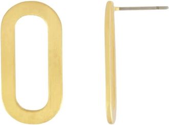 Dansk Copenhagen Femme, Accessoires, Jaune, Taille: ONE Size Audrey Oval Earring Post