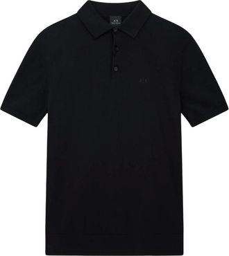 A|X Armani Exchange Homme, Tops, Noir, Taille: S Polo &agrave; Manches Courtes avec Fermeture Boutonn&eacute;e