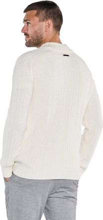 Emilio Adani Rollkragenpullover Herren Pullover mit Stehkragen, Naturweiss