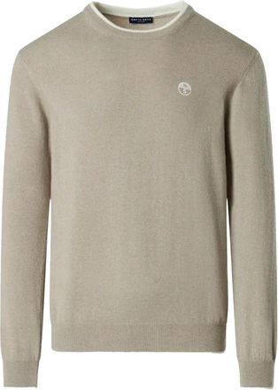 North Sails Rundhals-Strickware 12Gg - - Knitwear - Herren - Beige - XL
