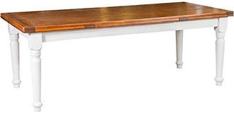 Biscottini International Esstisch ausziehbar 200 x 90 x 80 cm | Küchentisch im Landhausstil | Esszimmertisch Holz