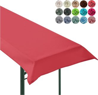 Heimtexland Tischdecke Bierzeltgarnitur Biertischdecke Garten Tischdeko Party Event Dekoration Typ861 Rot 90x240 cm