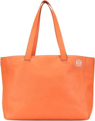 Loewe Sac cabas en cuir Pre-owned - Femme - Pre-owned - Orange - Taille: ONE Size