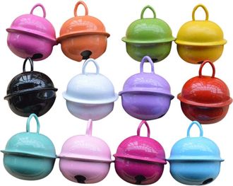 Angoily 30 Stück Teiliges Bunte Lackierte Mini Metall glöckchen Runde Weihnachtsanhänger mit Klarem Klang für DIY Schmuck Party Weihnachtsdeko Vielseitige Zuf