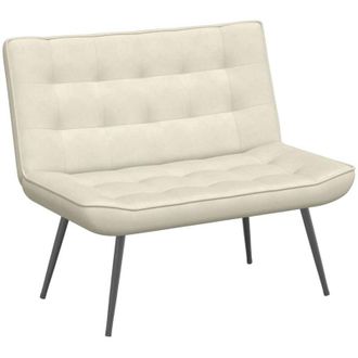 vidaXL Sitzbank Creme 110x74x84 cm Samt vidaXL