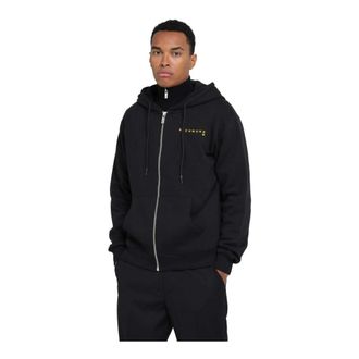 John Richmond Homme, Sweatshirts et sweats à capuche, Noir, Taille: 2XL Sweat à capuche avec Zip et Capuche