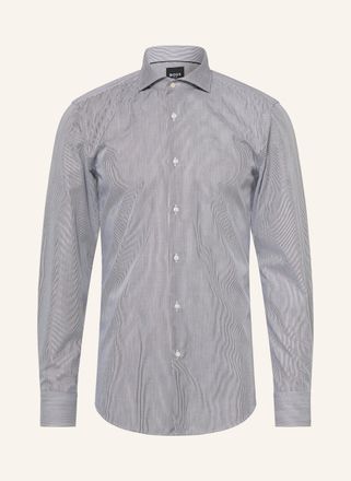 HUGO BOSS Hemd Hank Slim Fit schwarz