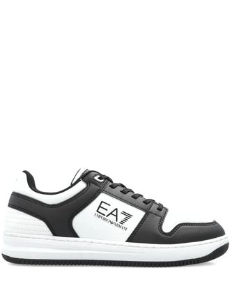Emporio Armani baskets Slasher &agrave; logo - Blanc